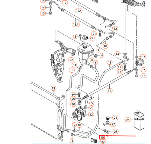 Audi A8 4E Power Steering Return Hose Pipe LHD 4E1422891P OEM | 2003 ...