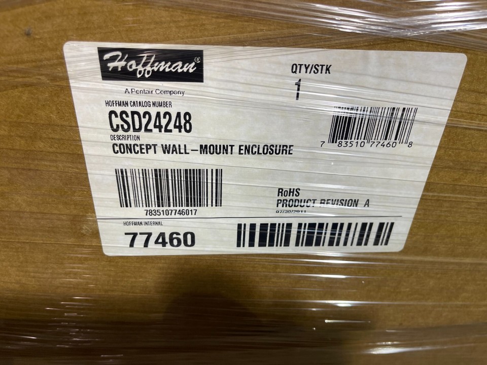 Enclosure 24" x 24" x 8" HOFFMAN QUARTER TURN MODEL CSD24248 Carbon ...