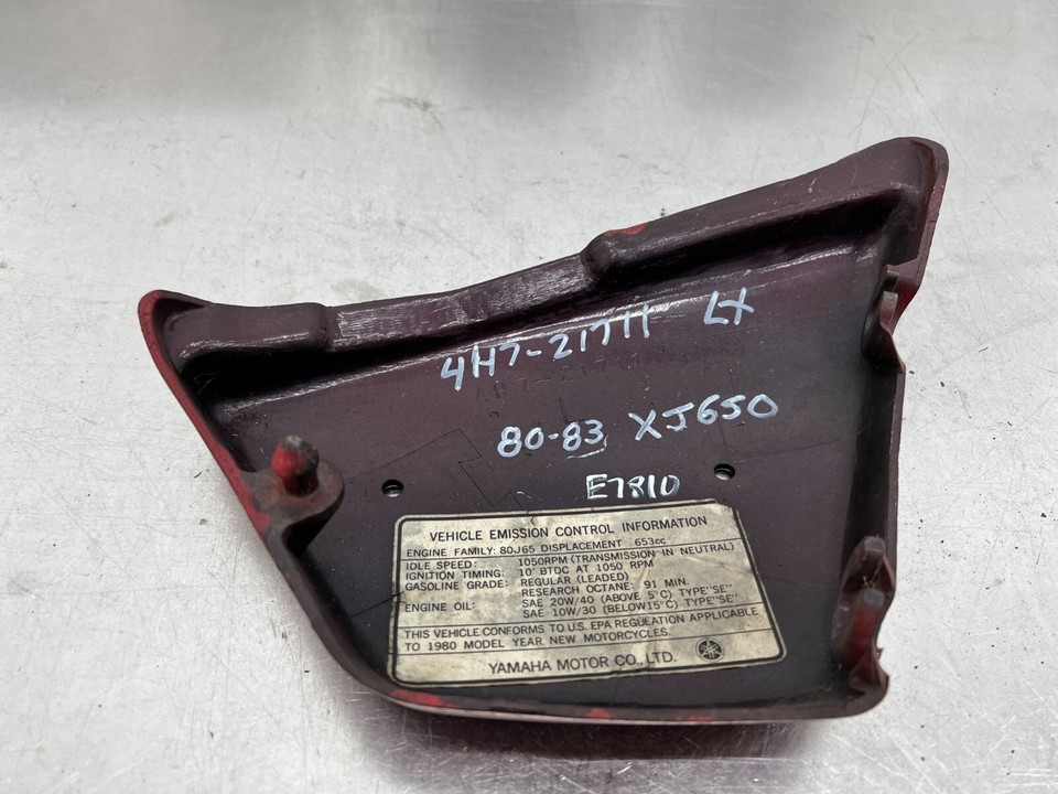 80 - 83 Yamaha XJ650 Left Side Cover Panel Fairing OEM E7810 | eBay