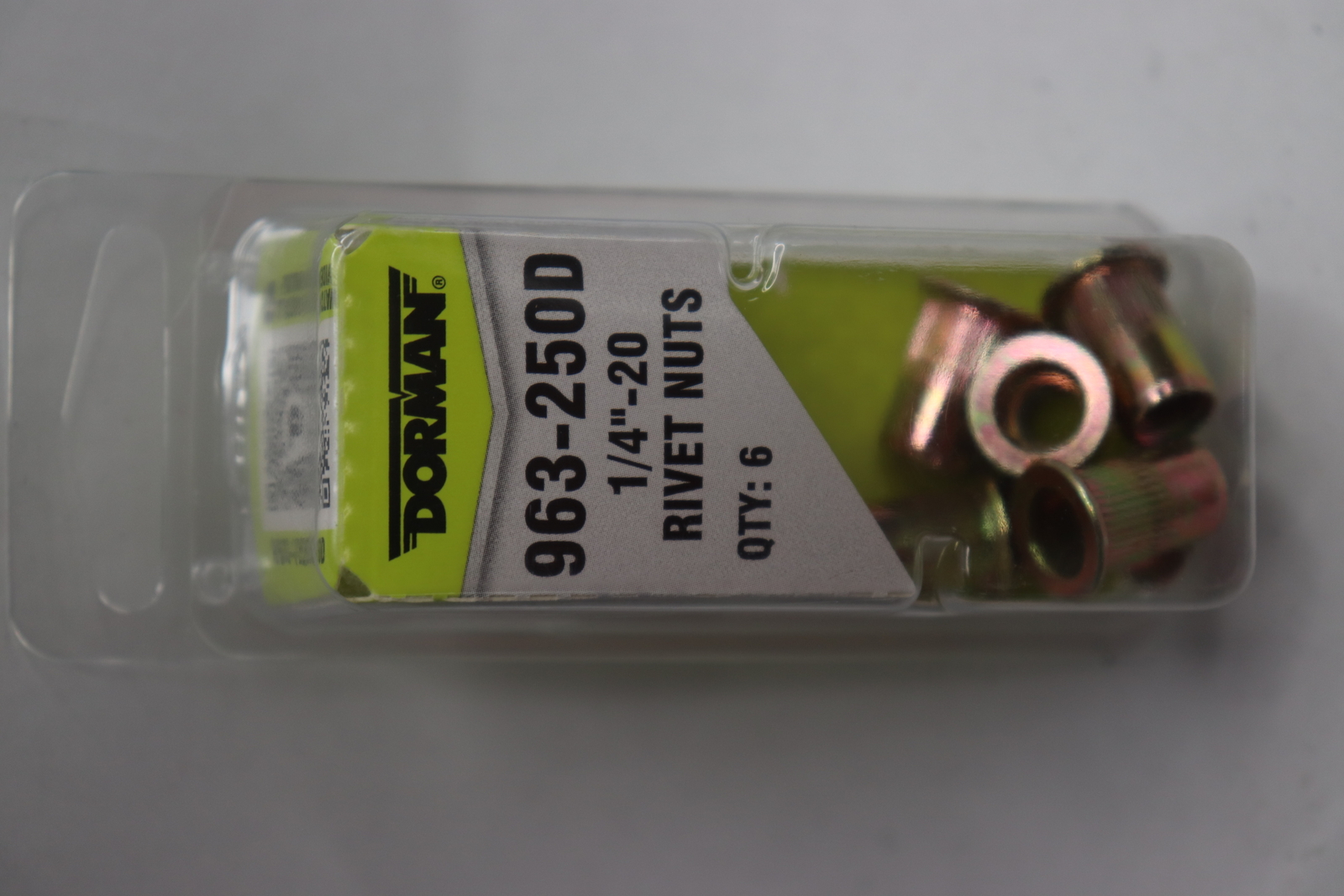 (6-Pk) Dorman Rivet Nut 1/4-20 963-250D | eBay