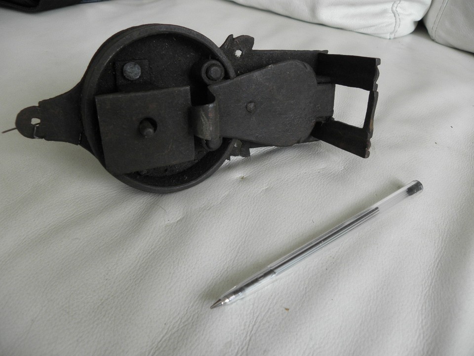 Antique Primitive Lock Key door Hand Forged Mechanism Harware Latch old ...