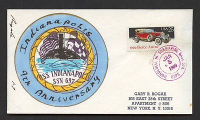 USS INDIANAPOLIS SSN 697 - 9TH ANNIV IN COMMISSION - 1989 | eBay