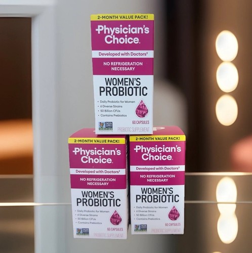3 Pack (6 Month) - PHYSICIAN'S CHOICE WOMEN'S PROBIOTIC 60 COUNT BB ...