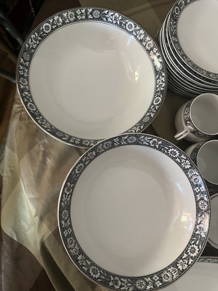 Sango Fine China Japan Navarro 6283 Full Set Platinum | eBay