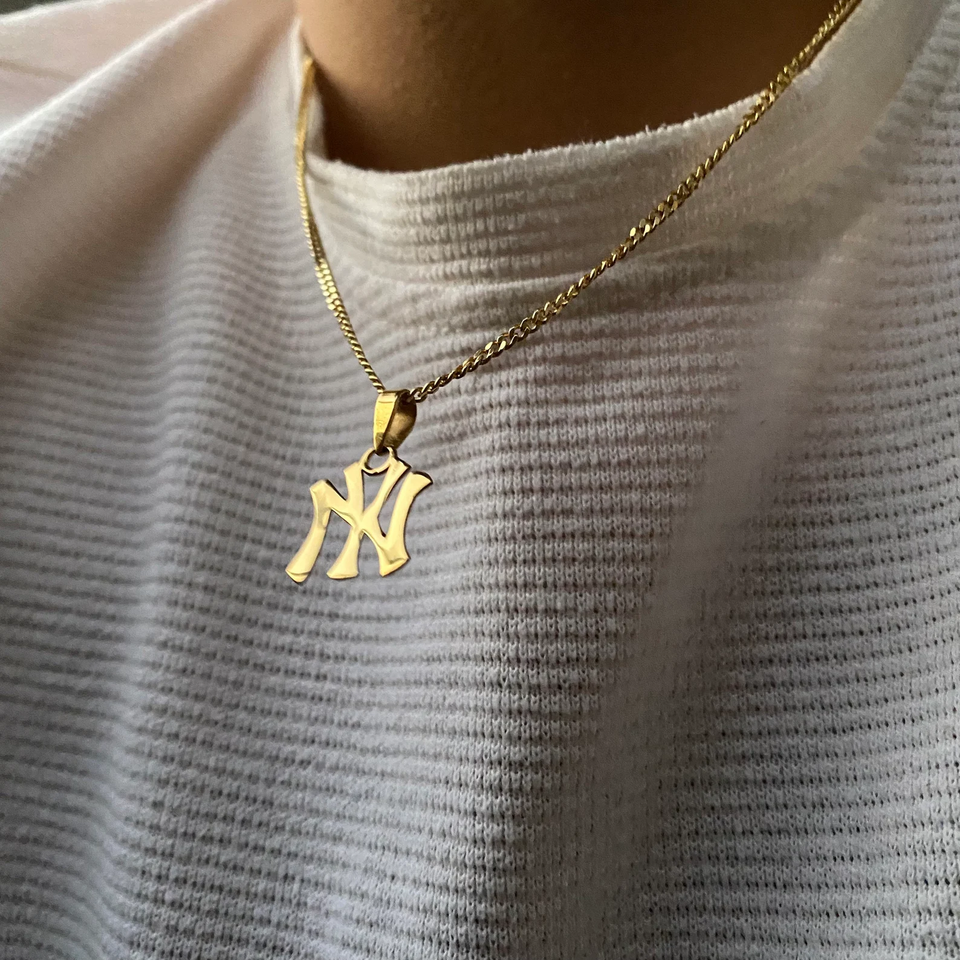 New York Yankees Logo Pendant Chain Necklace | Xmas Birthday Valentines ...