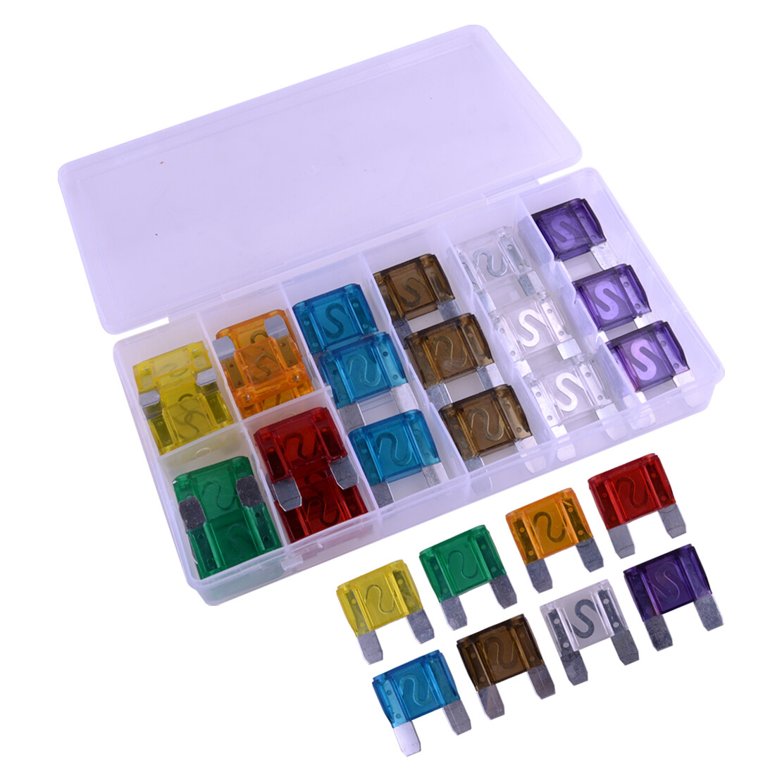 24pcs 20A-100A Large Blade Fuse Assortment Kit Fit For Car SUV Truck RV ...
