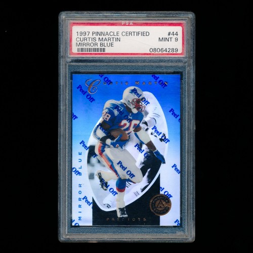 Curtis Martin 1997 Pinnacle Certified Mirror Blue #44 /2499 PSA 9 NICE ...