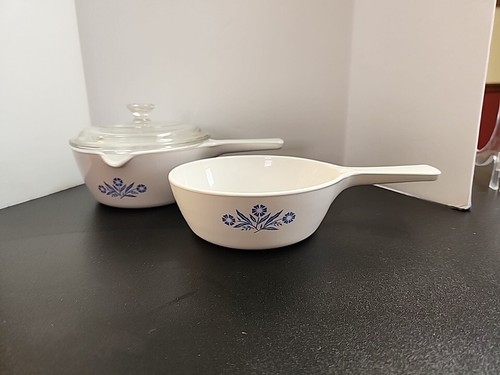 2 Corning Ware Cornflower Blue Range Topper P-89-B, 2 1/2 C. & 1 Pt ...
