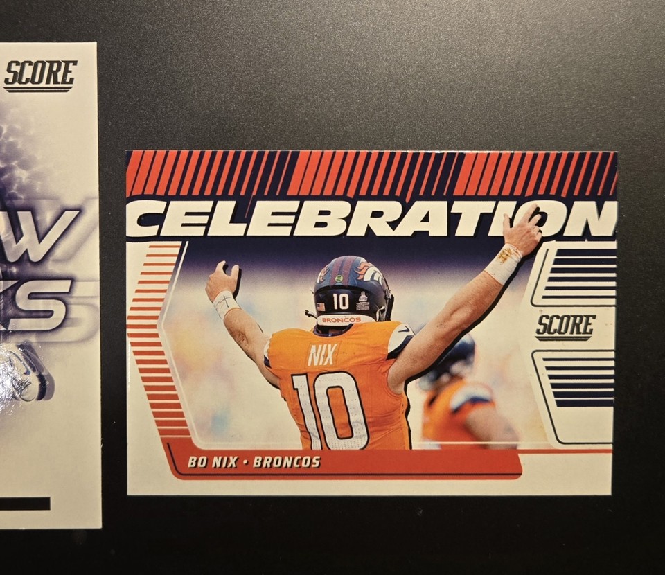 BO NIX 2025 SCORE CELEBRATION and THROW BACKS CARD DENVER BRONCOS | eBay