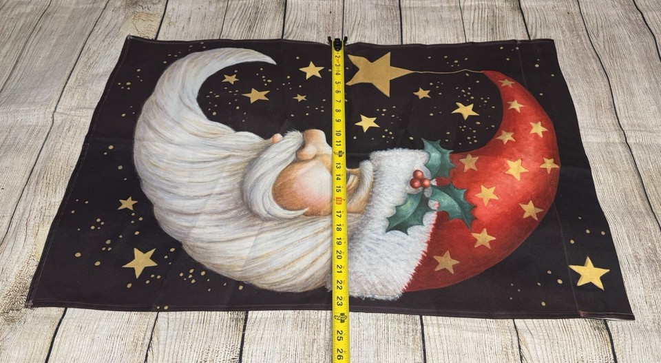 Toland Double Sided Old World Santa Crescent Moon Stars Large Outdoor ...