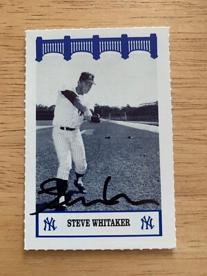 STEVE WHITAKER SIGNED 1992 NEW YORK YANKEES 1960’S WIZ SGA PROMO ...