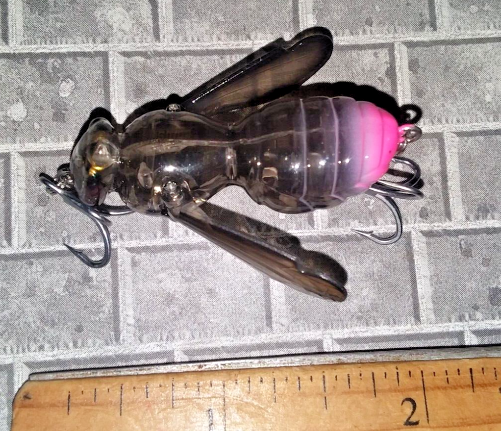 #PB Kingdom Giant Wasp Lure/Wings Pink & Black ( Mud Dauber) 4.2 grams ...