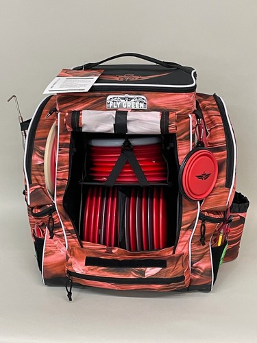 FLY GREEN PERFORMANCE RED ROCKS RED FG 1 DISC GOLF BACKPACK BAG ...