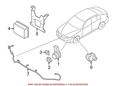 Genuine OEM Front Parking Aid System Wiring Harness For BMW 61129365042 ...