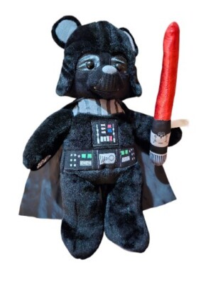 BAB Build A Bear Star Wars Darth Vader Black Bear Plush Working Red ...
