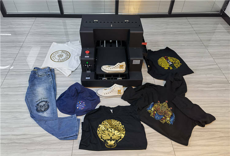 A3 DTF/DTG Printer Machine Automatic T-shirt Flatbed Gold Effect ...