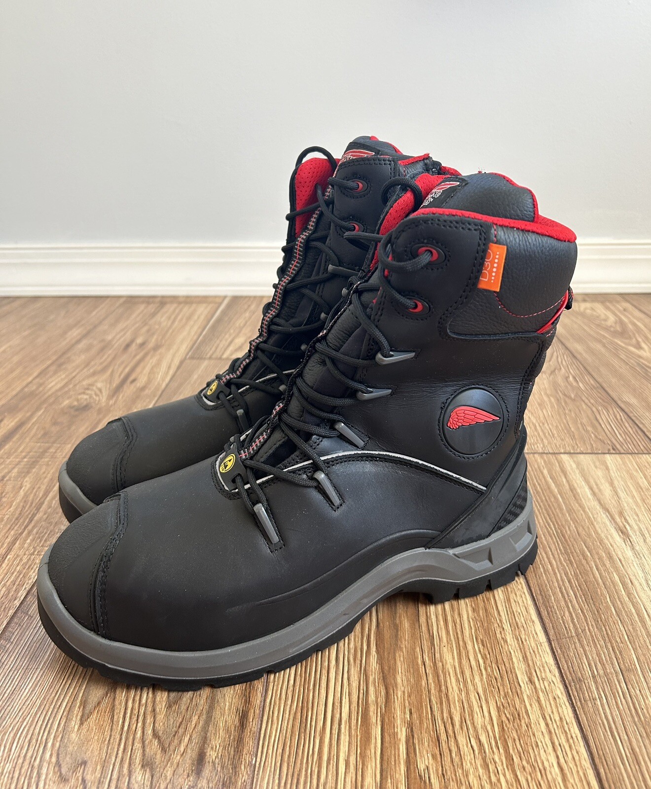 Red Wing Petroking Work Boots Steel Toe Size 10 3206 in Black/Red - NEW ...