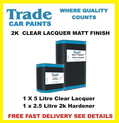 2k Acrylic Clear Lacquer TRADE MATT FINISH 5lt 2k Clear & 2.5 lt 2k ...