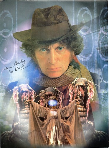 Tom Baker as the Fourth Incarnation of Doctor Who, hand signed ...