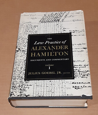 The Law Practice of Alexander Hamilton Volume 1 Hardcover 1964 | eBay