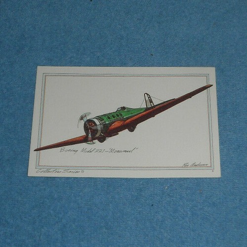 Boeing Model 221 Monomail Airplane Roy Anderson Collector Series Linen ...
