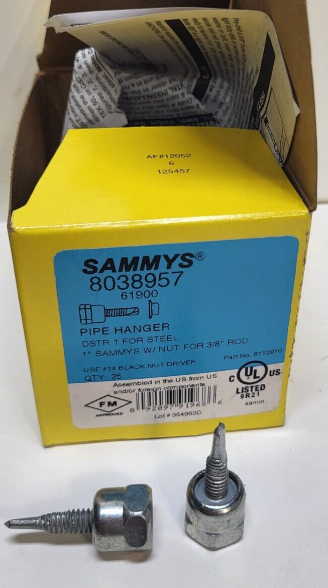 Box of 25 SAMMYS 8038957 Rod Hanger, Screw Anchors 1" L | eBay