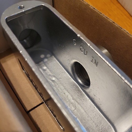 CalBrite 3/4" TEE 316 SS Conduit Body and Cover S60700TE00 Stainless ...