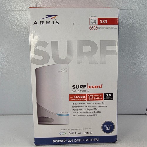 ARRIS SURFboard S33 DOCSIS 3.1 Cable Modem 3.5 Gbps Ethernet Port | eBay