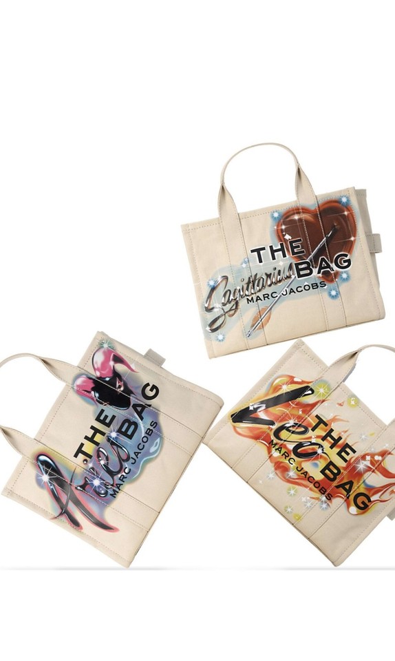 MARC JACOBS Zodiac Canvas Tote Bag Medium 12 Designs Sarah Rabin Art ...