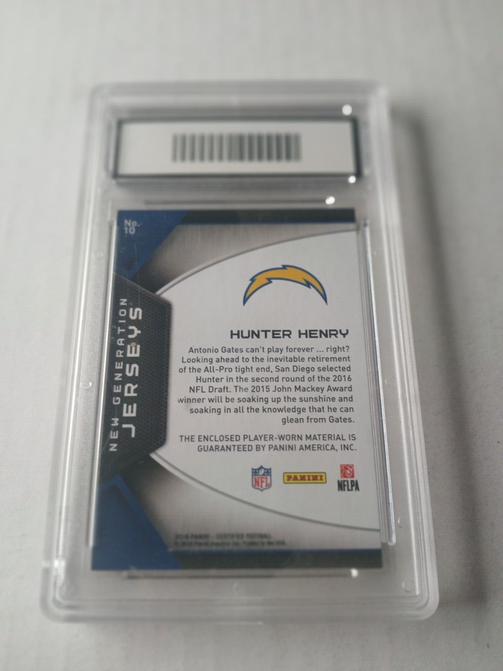 Hunter Henry 2016 Certified Jerseys Mirror Red /299 Rookie PGA 10 ...