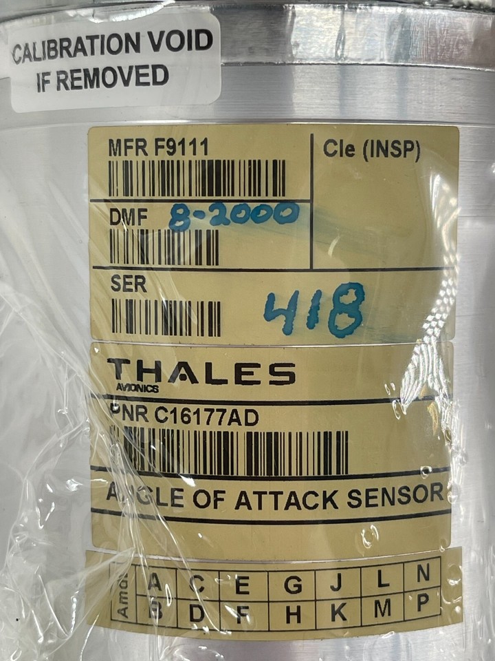 THALES AOA ANGLE OF ATTACK SENSOR, PN: C16177AD Aircraft Aviation ...