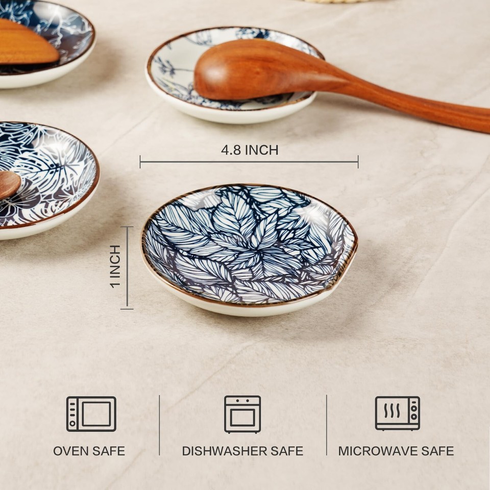 Ceramic Spoon Rest for Stove Top - Set of 4 Cooking Spoon Rest for ...