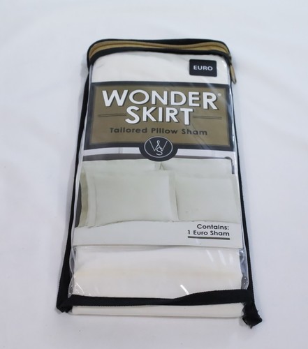 Wonder Skirt Tailored Euro Pillow Sham SV3 Ivory 1 Pack New | eBay