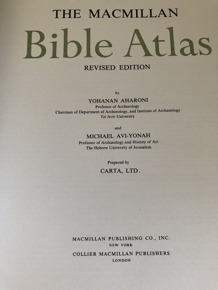 The Macmillan Bible Atlas 1st Edition Print Hardcover 1977 | eBay