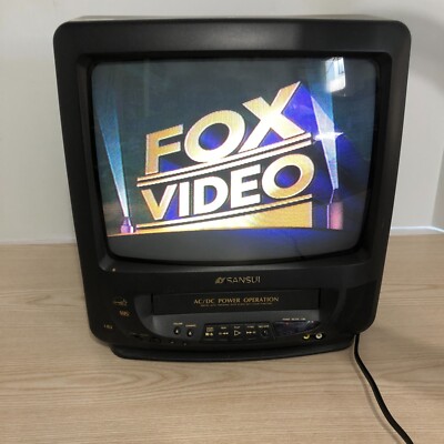 Vintage Retro Gaming TV VCR VHS Player Sansui COM311ADA 13" Television ...