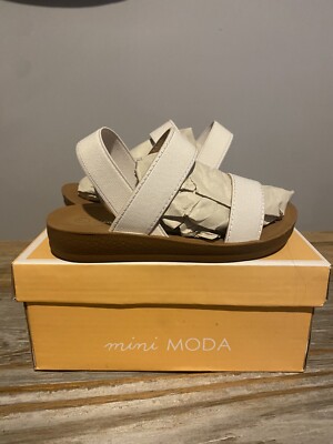 Mini Moda Girl’s Rowan Ankle Strap Sandal White Toddlers Size 7 NEW | eBay