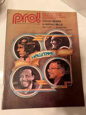 1972 BUFFALO BILLS VERSUS CHICAGO BEARS GAME PROGRAM | eBay