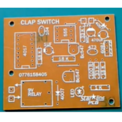 CD4017 NE555 electronic Clap Switch PCB DIY Kit Light ON/OFF 9V with ...