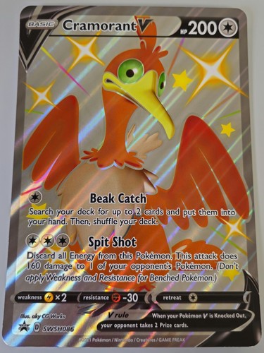 Cramorant V Shiny #SWSH086 JUMBO (Oversized) Shining Fates Pokemon TCG ...