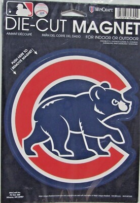 MLB Chicago Cubs Alt. Logo 6" by 5 3/4" Auto Die-Cut Magnet Logo by ...