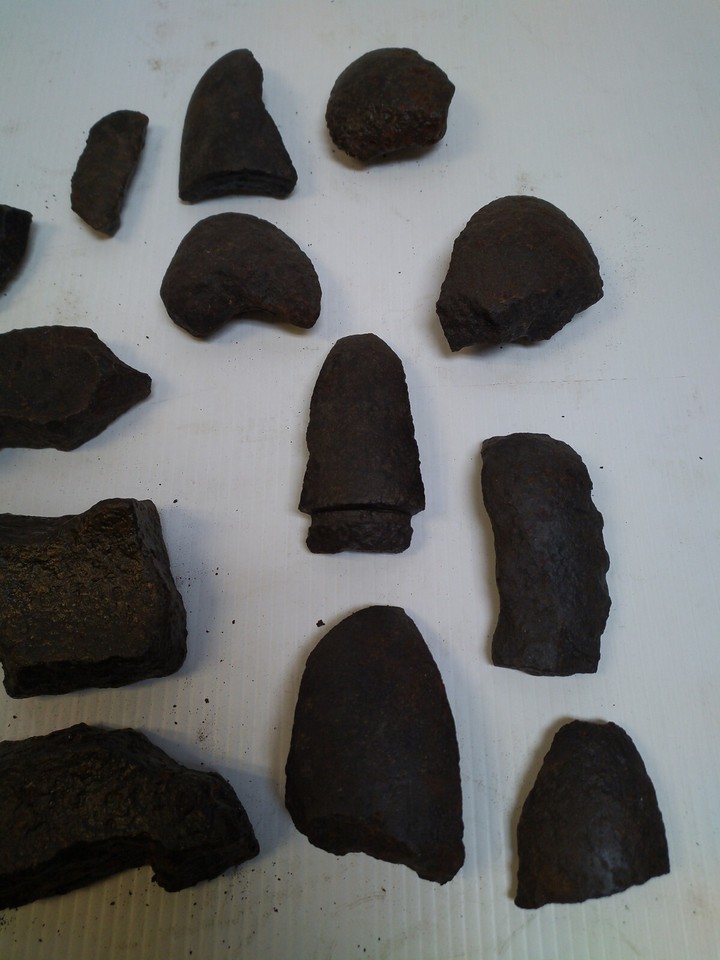 LARGE CIVIL WAR ARTILLERY SHELL FRAGMENTS! Petersburg, Deep Bottom ...