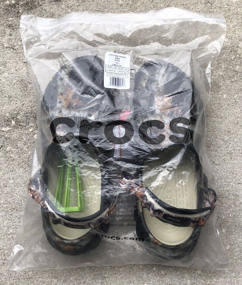Crocs Echo Realtree Edge Colors Waterproof Black Clog 208232-001 Men's ...
