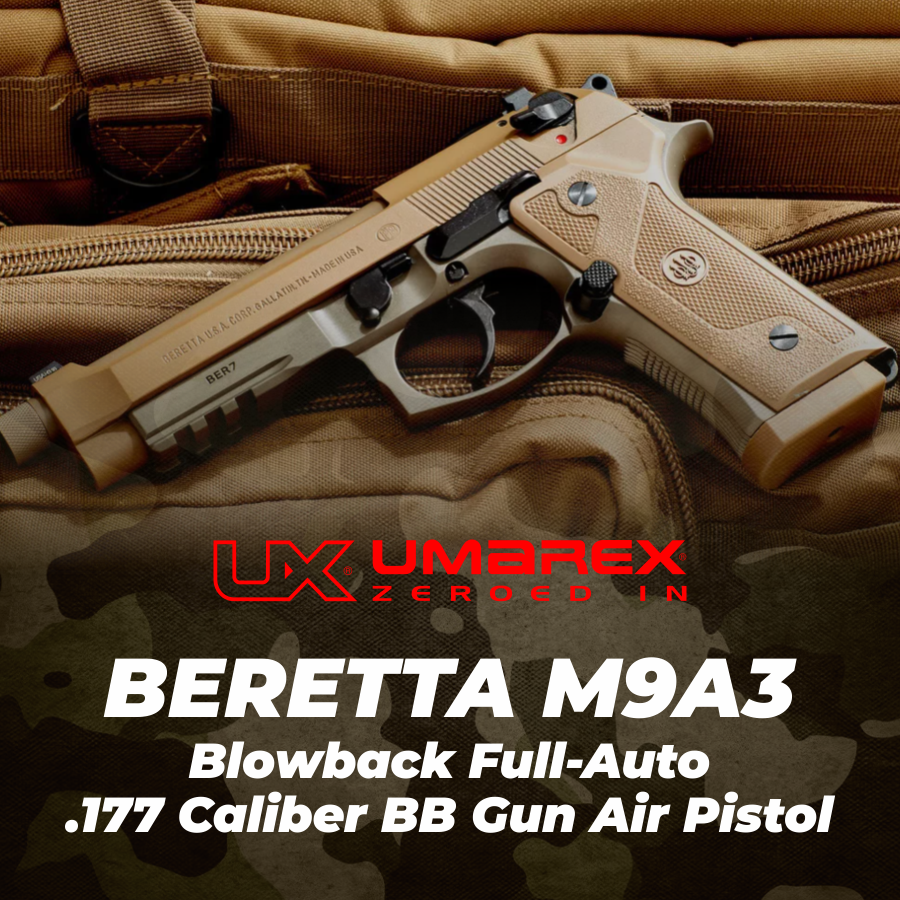 Umarex Beretta M9A3 Full Auto CO2 .177 Cal Blowback Air Pistol FDE ...