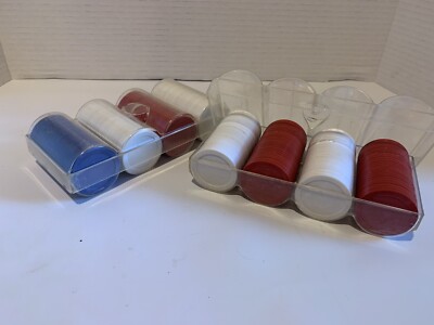 200 Vintage Crisloid Heavy Plastic Poker Chips in Cases USA | eBay