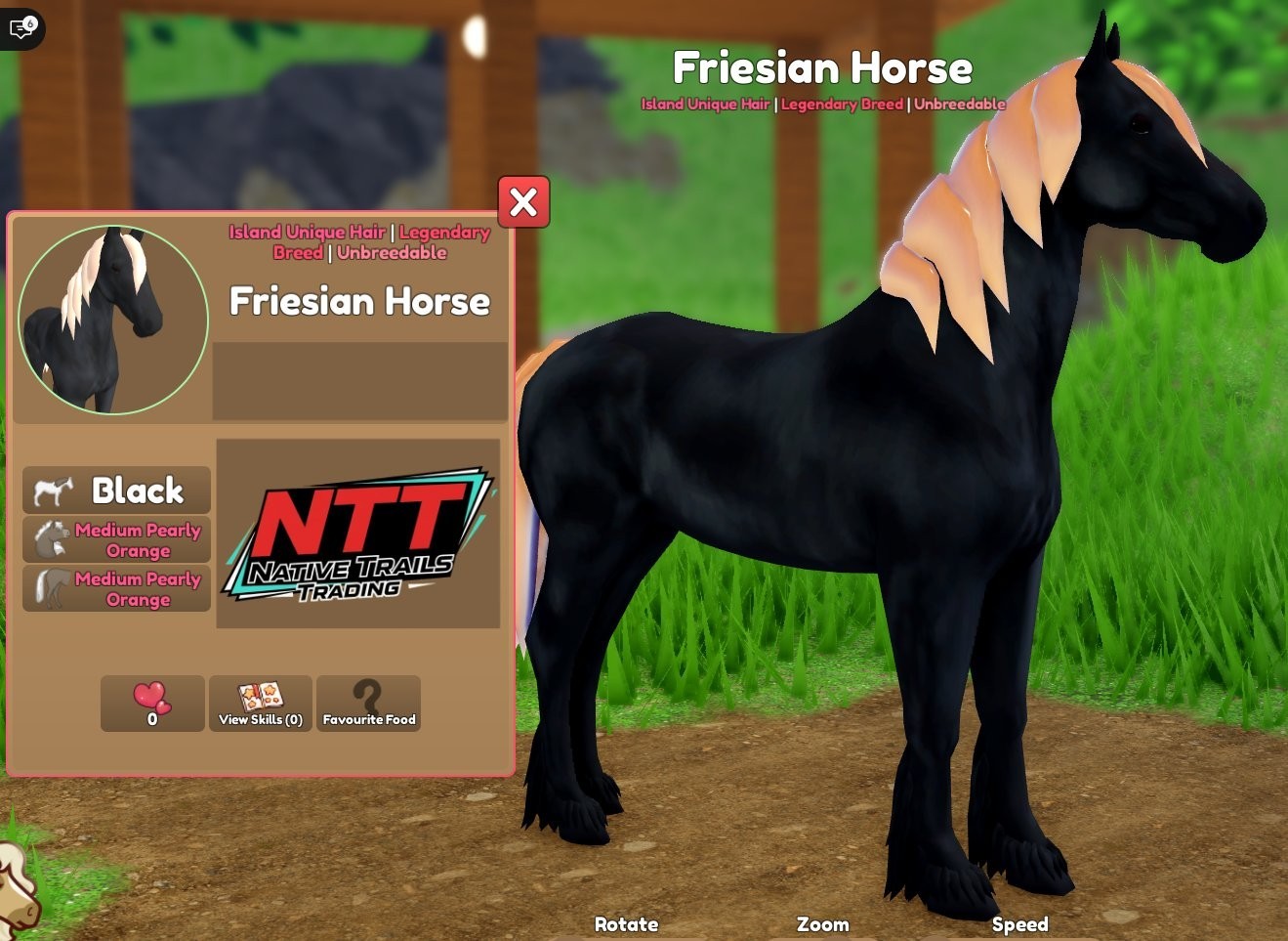 Wild Horse Islands - Black, Pearly Orange, FRIESIAN Horse - IUH | eBay