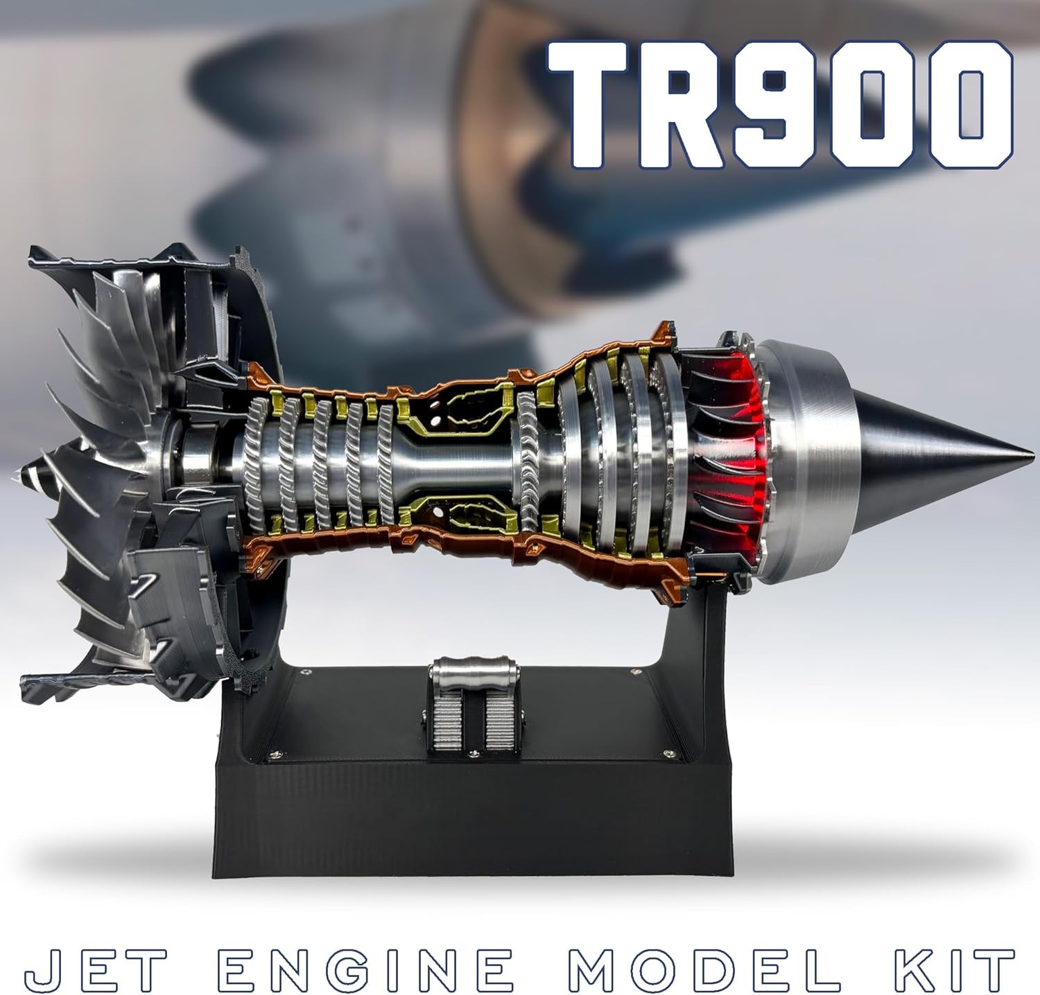 Jet Engine Model Kit, TR900 Turbofan Aircraft Engine Model 3D Printing ...