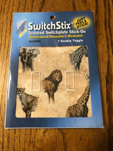 NEW SwitchStix Textured Switchplate Stick-On Double Toggle African ...