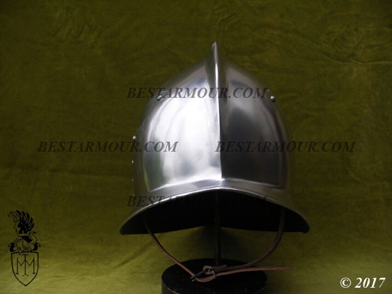 18GA SCA LARP German Sallet Helmet Medieval Costume Armor Helmet ...