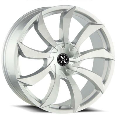 22 inch 22x9 Xcess X01 SILVER BRUSHED wheel rim 5x4.25 5x108 +35 | eBay