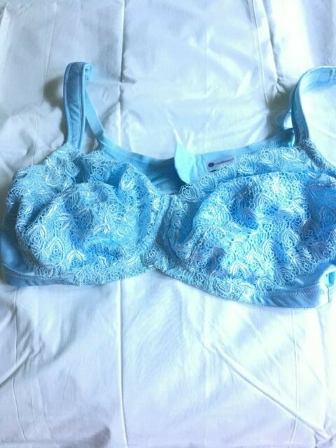Enchanted Blue Lace Stylish Bra Sexy Women Size 44D Modern Fit RN#72882 ...